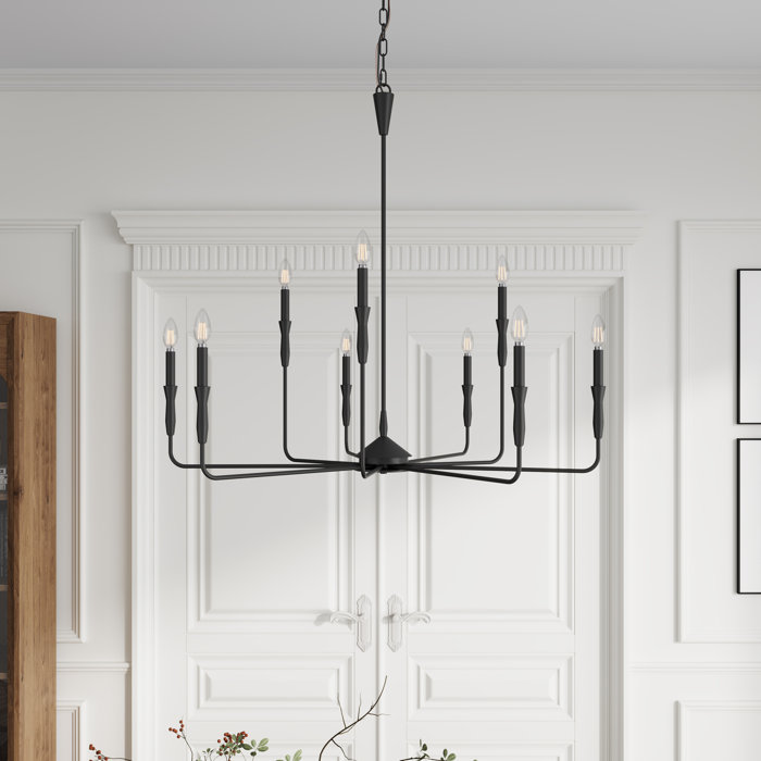 Laurel Foundry Modern Farmhouse Bollinger 9 - Light Dimmable Classic / Traditional Chandelier ...